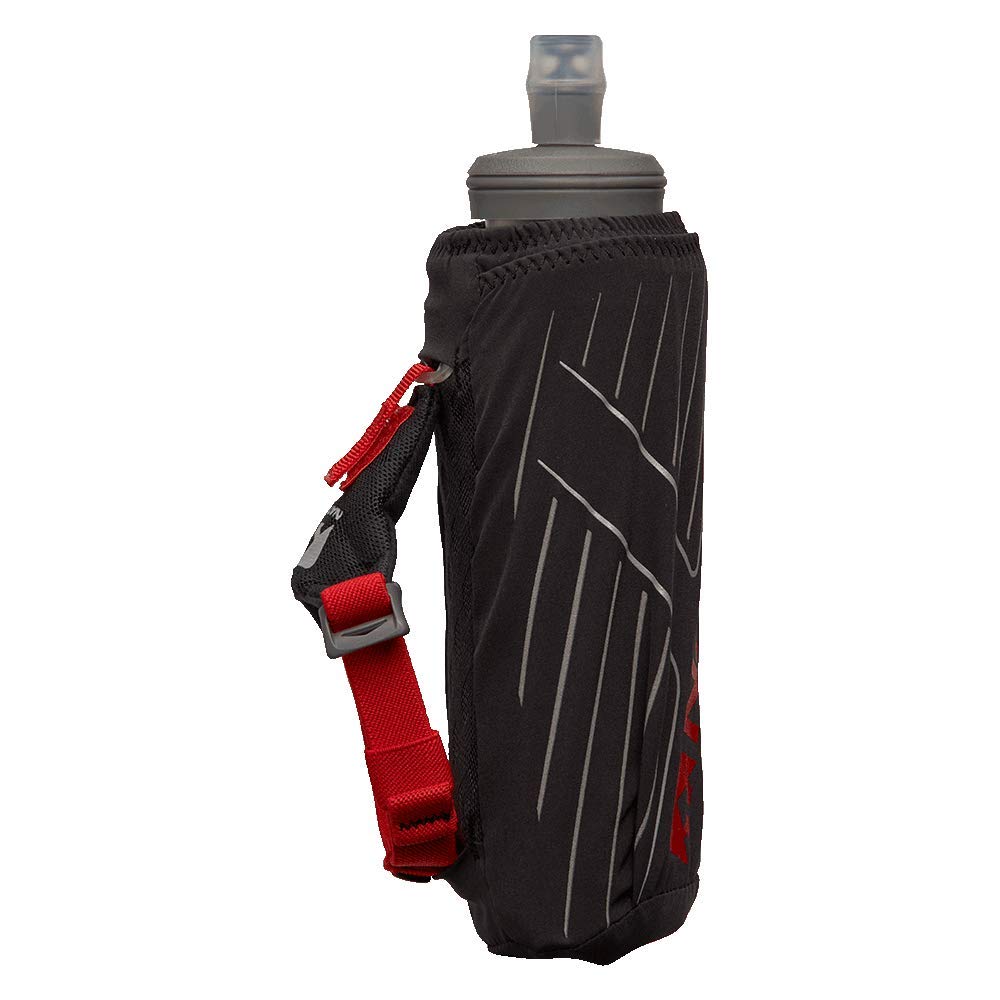 Nathan Handheld ExoDraw/ExoShot 2.0 18oz / 14oz Insulated Soft Flask β Portable Hydration Bottle for Marathons, Hiking, Ultra Running and Outdoor Activity (Black Insulated 18oz, 18oz)