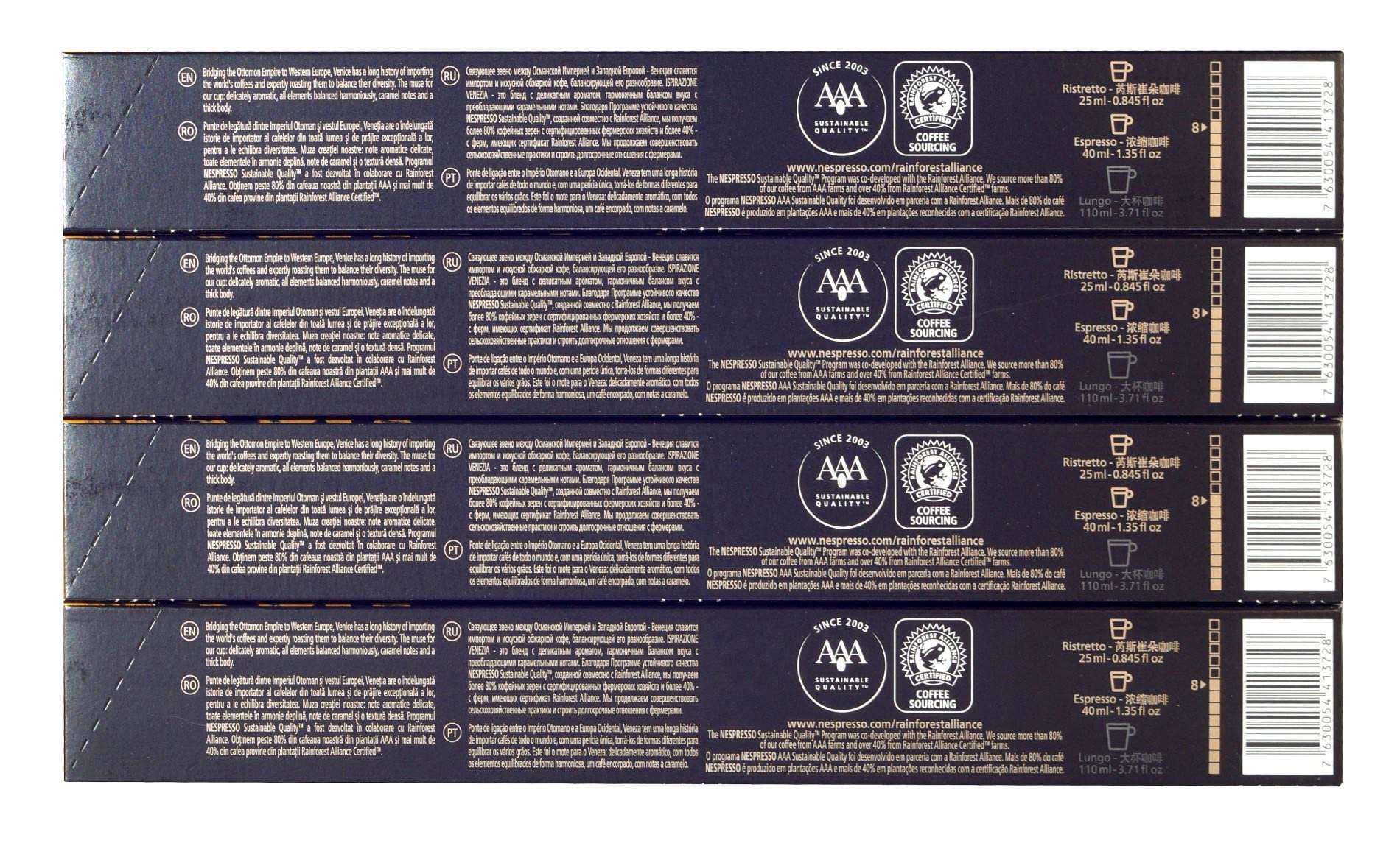 Nespresso OriginalLine (European Version) Ispirazione Italiana: Venezia, 40 Capsules