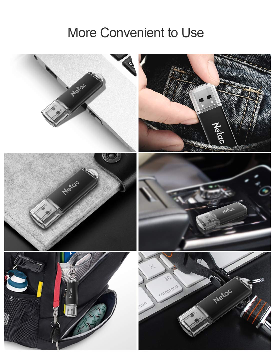 Netac 16GB USB 2.0 Flash Drives 5 Pack, Thumb Drives 16GB USB Memory Stick Jump Drive with Indicative Red Light