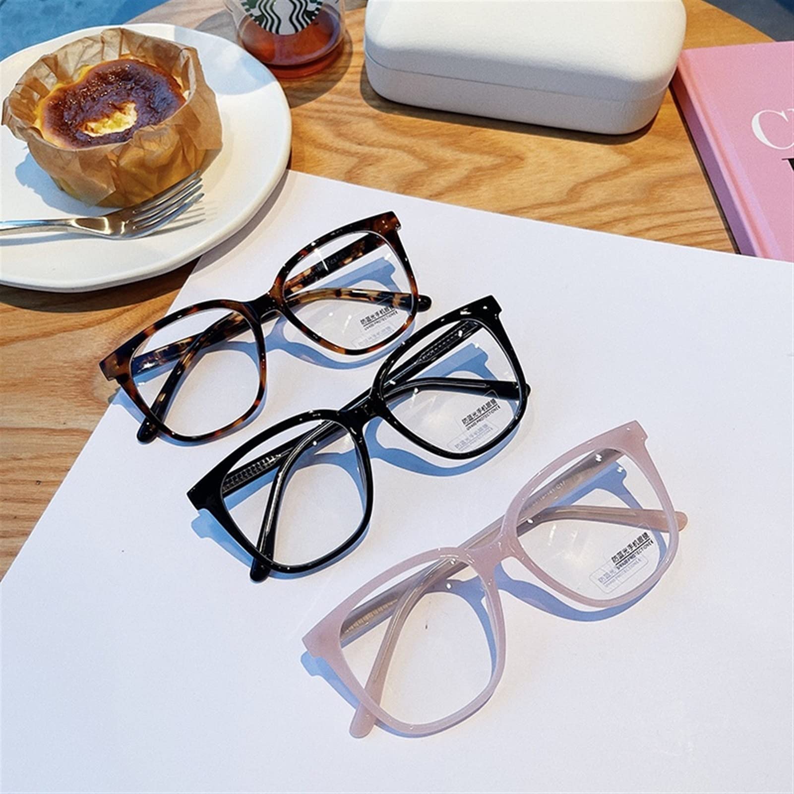 Reading Glasses, Black Frame Women Men Glasses, Blue Light Blocking Flat Mirror Glasses, Computer Reading Glasses (Color : Black, Size : +2.5)