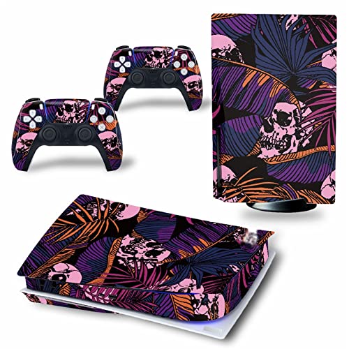 WREXIL LEEWEE for PS5 Skin Disc Edition & Digital Edition Console and Controller Vinyl Cover Skins Wraps Scratch Resistant, Compatible 27297 No Foaming (Size : Disc Version)
