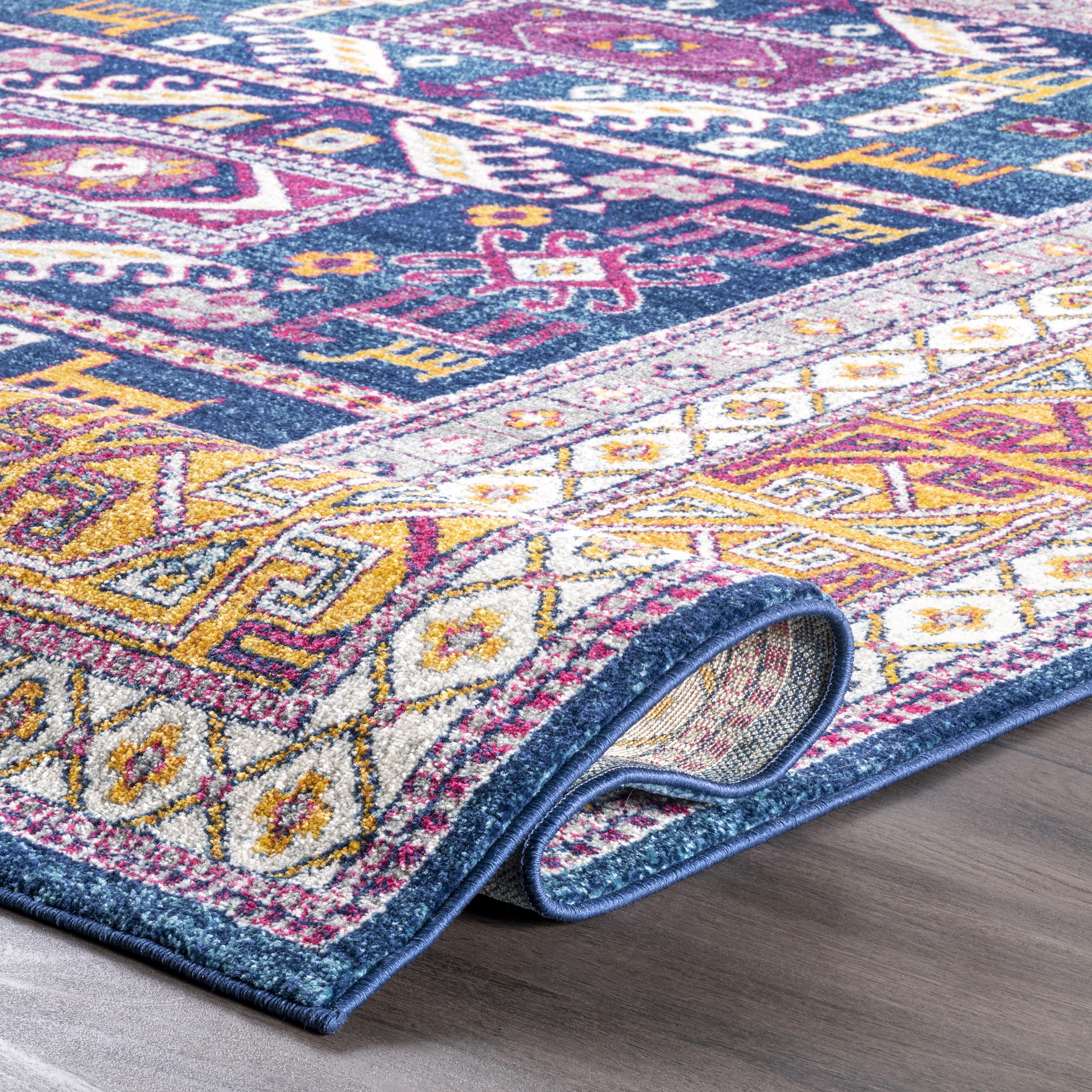 nuLOOM Vintage Lorena Tribal Accent Rug, 2x3, Navy