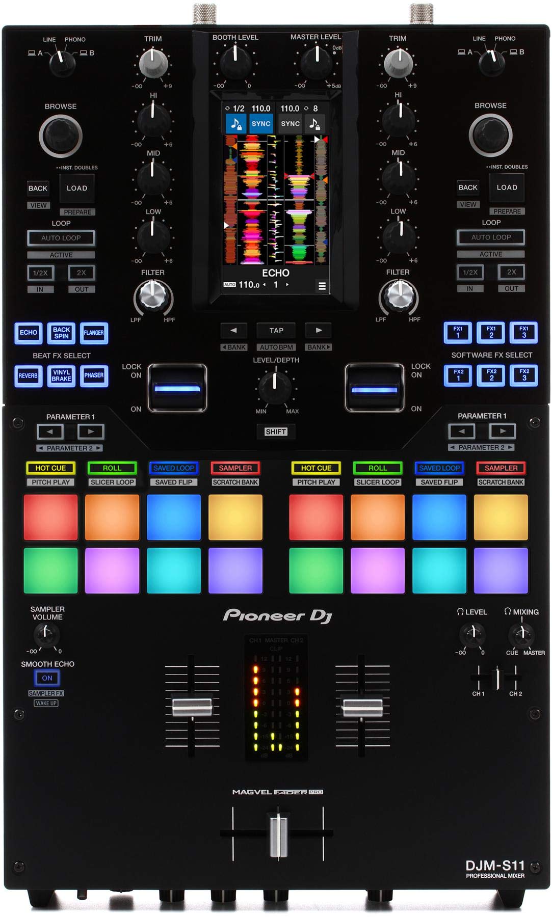 Pioneer DJ DJM-S11 2-channel Mixer for Serato DJ