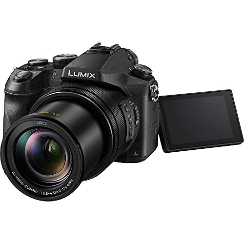Panasonic Lumix DMC-FZ2500 Digital Camera (DMC-FZ2500) - Bundle - with 64GB Memory Card + DMW-BLC12 Battery + Digital Flash + Soft Bag + 12" Flexible Tripod + Cleaning Set + More (Renewed)