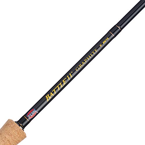 PENN Fishing Battle Fly Reel and Fishing Rod Outfit Combo, Black, 8wt, BTLFLY8WT90