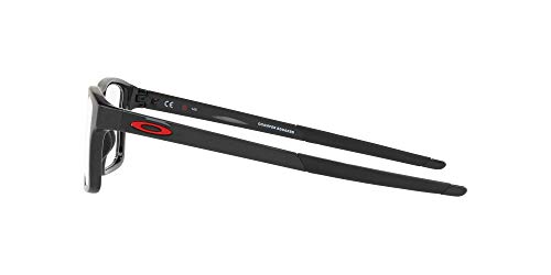 Oakley Men's Ox8143 Chamfer Squared Prescription Eyeglass Frames, Polished Black/Demo Lens, 54 mm