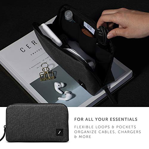 Native Union Stow Lite Organizer – Minimalist Travel Pouch for Everyday Accessory Storage & Protection – Stores Cables, Chargers & More (Slate)
