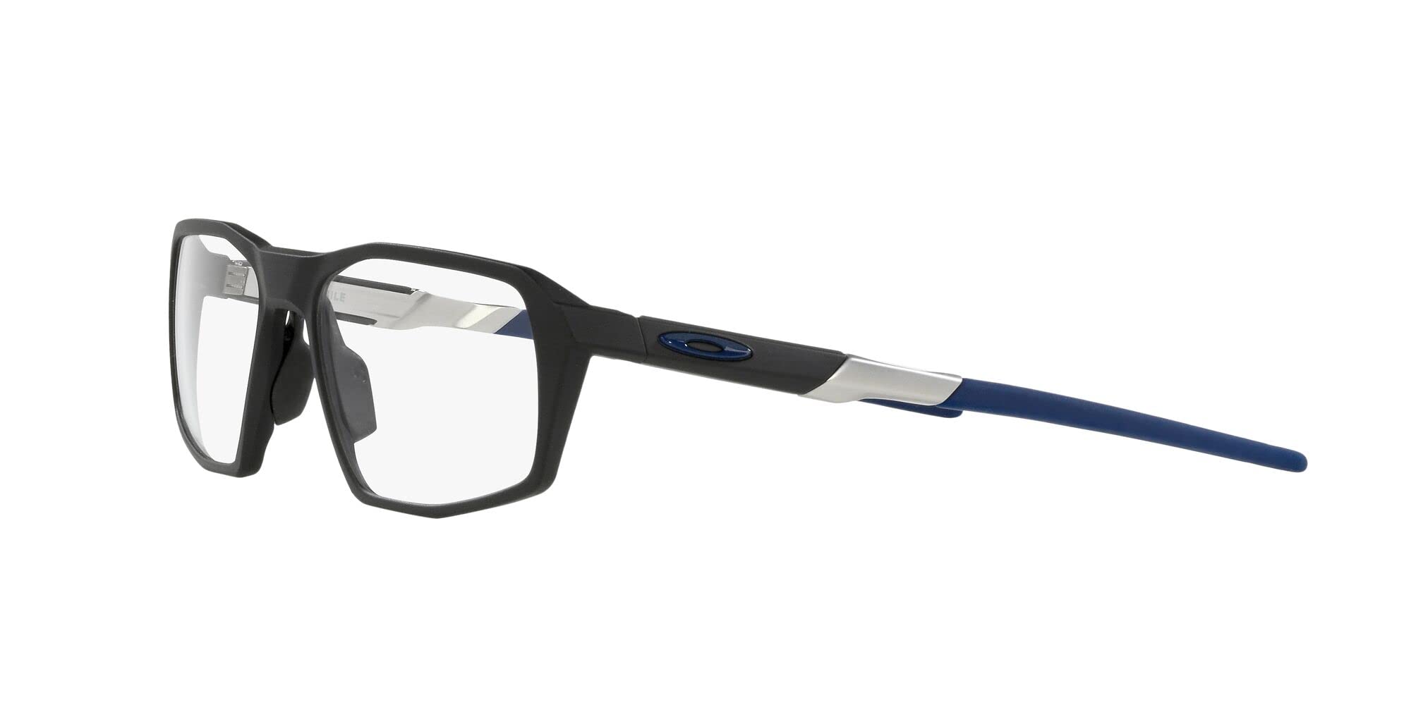Oakley Men's Ox8170 Tensile Square Prescription Eyewear Frames, Satin Black on Blue/Demo Lens, 54 mm