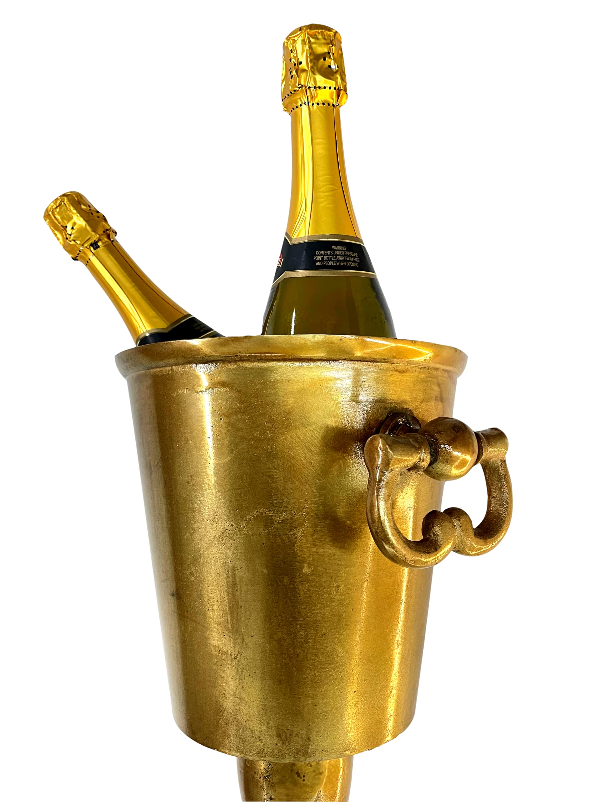 Treasure Art Floor Standing Rustic Champagne Bucket Distressed Look Wine Cooler Ice Gift Antique