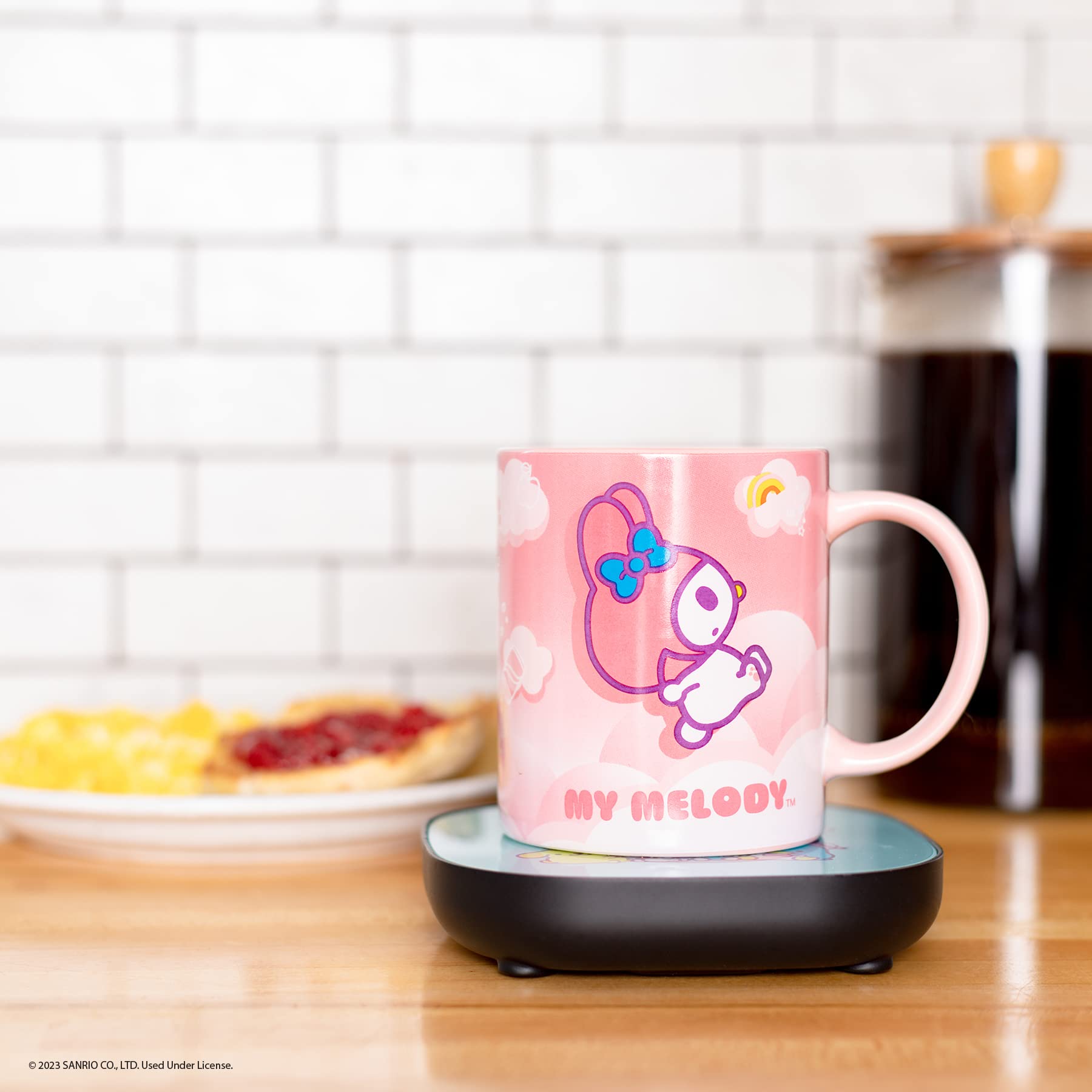 Uncanny Brands My Melody Coffee Mug with Electric Mug Warmer β Keeps Your Favorite Beverage Warm - Auto Shut On/Off