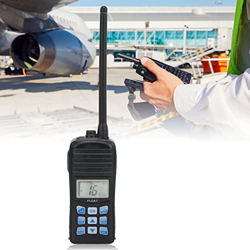 VHF Transceiver, IP67 Waterproof Floating 5W AC100‑240V Marine Walkie Talkie for Port Logistics (US Plug)