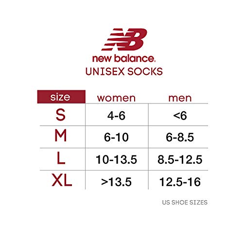 New Balance Men's Double Tab Cushioned Low Cut Socks (3 Pack), White, Size Shoe Size: 6-12.5