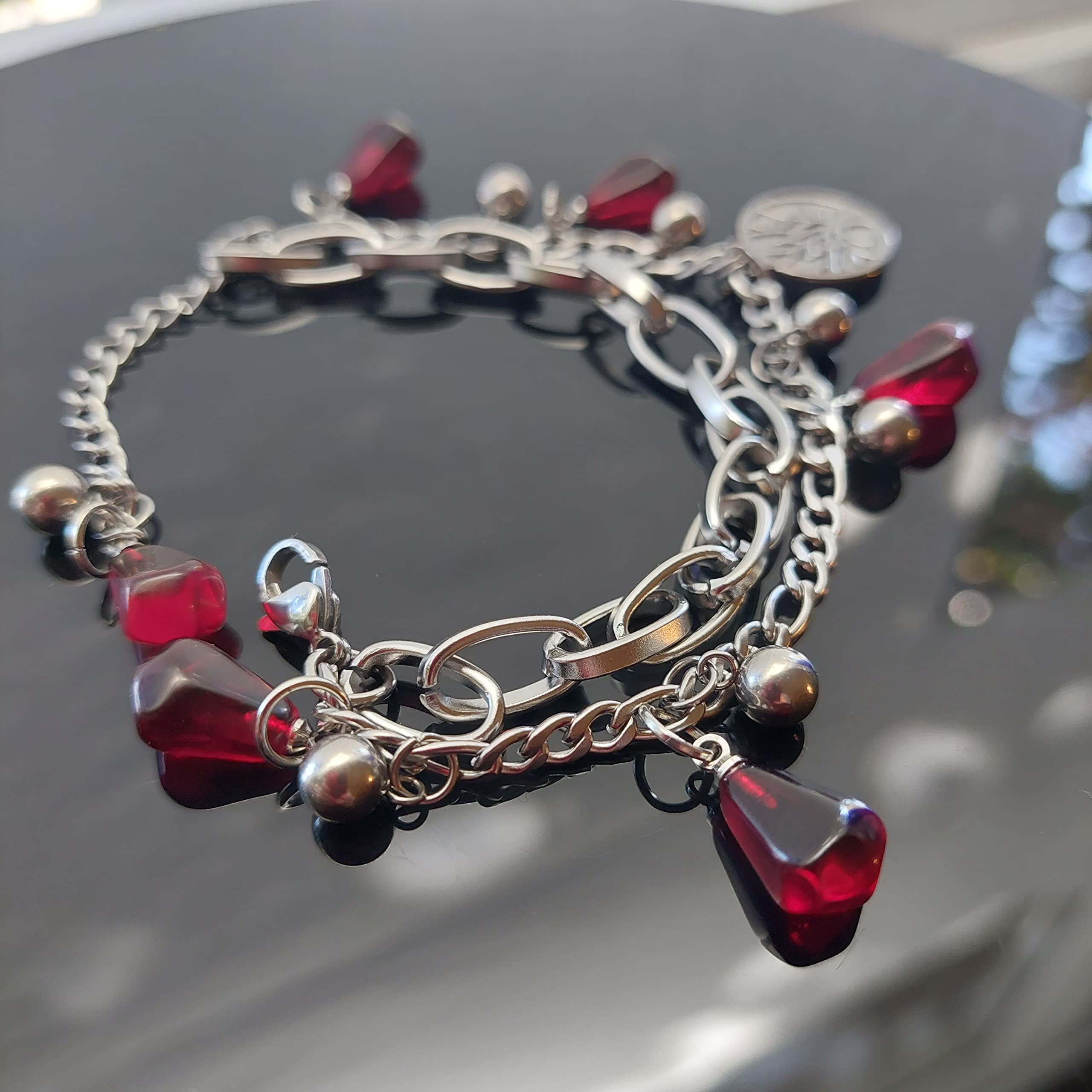 Tree of life pomegranate bangle bracelet