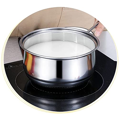 TKUS 3pcs/set Stainless Steel Cookware Set Flat Bottom Frying Pan Soup Pot Milk Pot Kit Induction Cooker Cooking Pan for Home Kitchen (1)