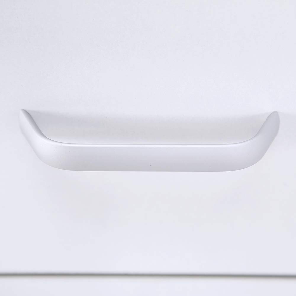Paddie Nail Table, Manicure Table Nail Desk Station Professional Portable with Wheels for Technician Beauty Salon Art Spa Office, Double Side, White