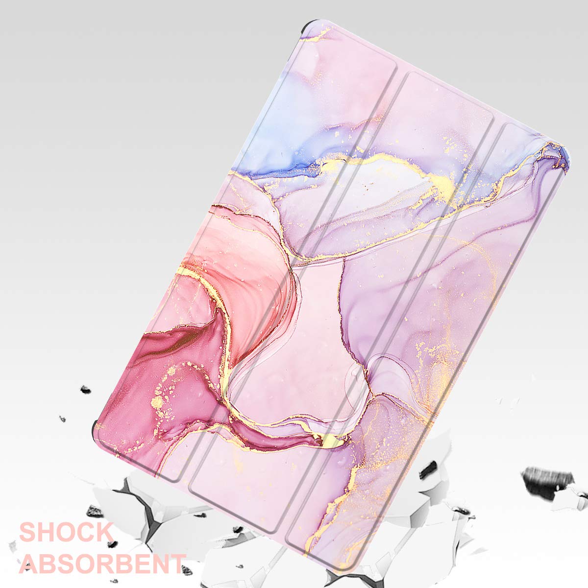 PIXIU Case for All-New Amazon Fire HD 10 Tablet (7th Generation and 9th Generation, 2017 and 2019 Release) - Slim Folding Stand Cover with Auto Wake/Sleep for 10.1 Inch Tablet
