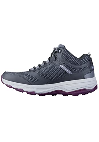 Skechers Women's GO Run Trail Altitude-Element Hiking Shoe, Charcoal/Blue, 7.5