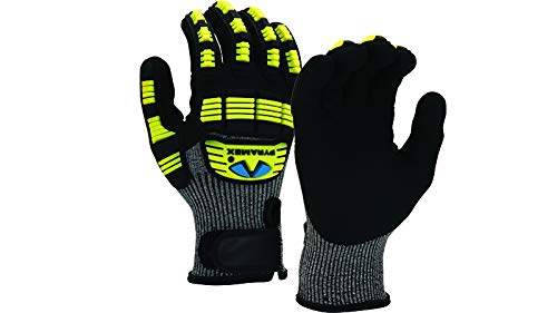 Pyramex GL610C Series Nitrile Gloves A5 Cut Thermo Plastic Rubber With Sandy Palm And Touch Screen Capability
