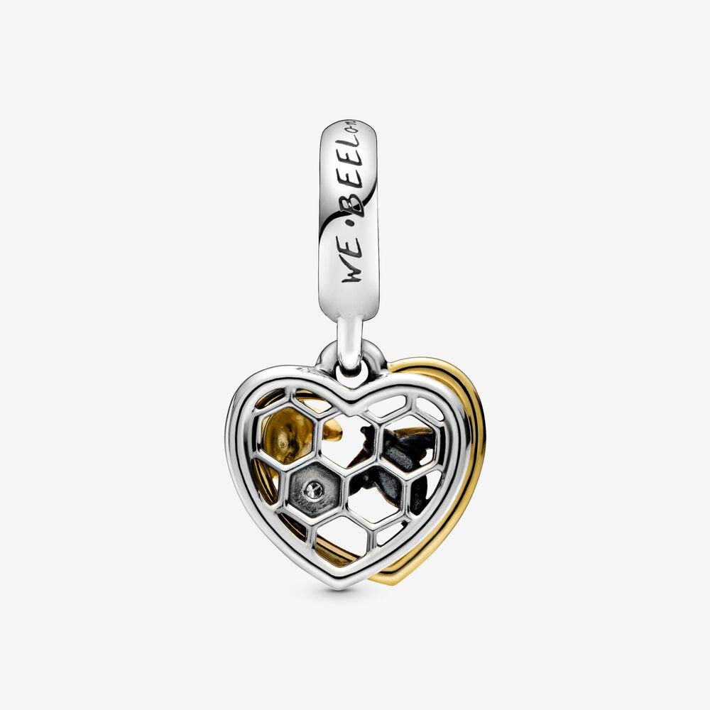 PANDORA Hearts & Bees, Black Enamel & Clear CZ