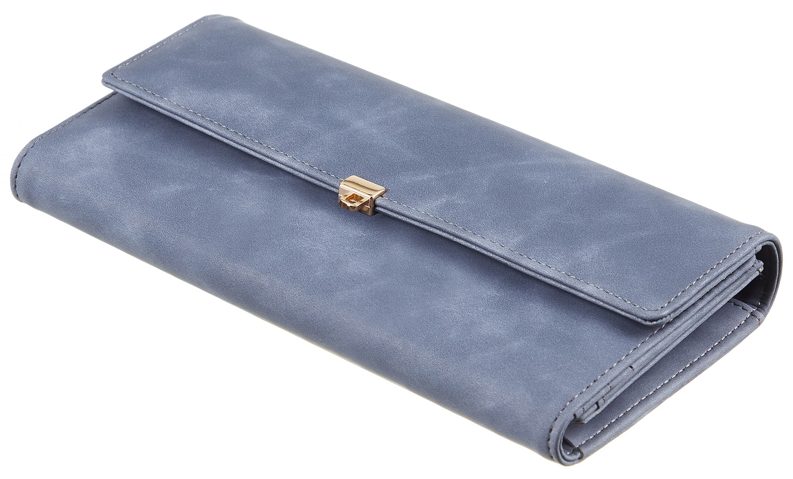 Travelambo Womens Wallet PU Leather RFID Blocking Multi Card Holder Large Capacity Organizer Zipper Coin Purse (Sapphire Blue)
