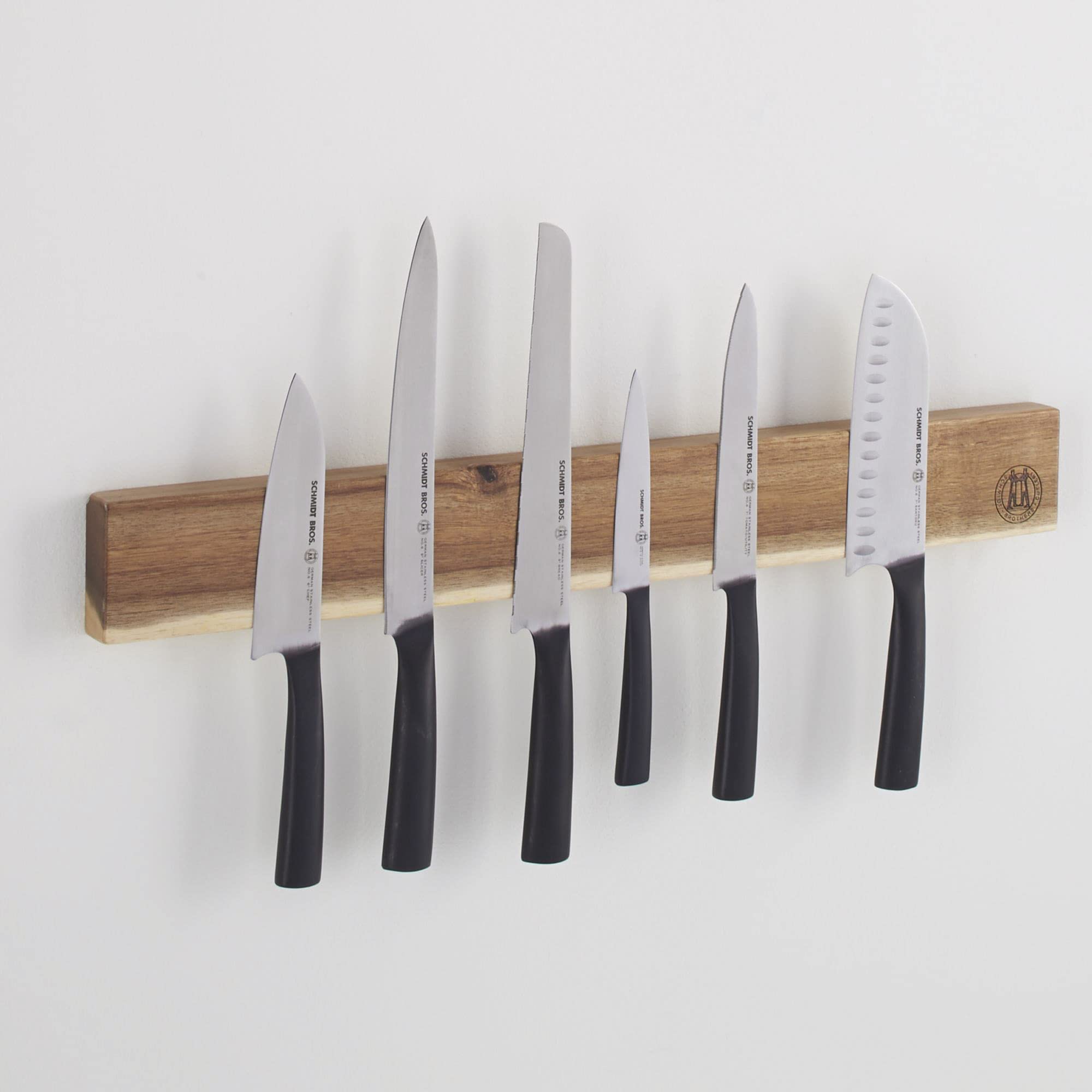 Schmidt Bros. Acacia 24" Knife Magnetic Strip Wall Bar, Inch