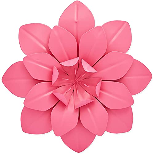 Pink Metal Flower for Home and Garden Decorations (10 x 2 Inches)