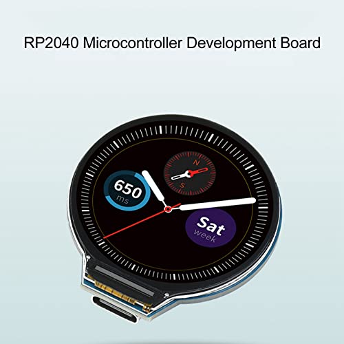 Yoidesu RP2040 Microcontroller Board for Raspberry Pi, RP2040 MCU Board with 1.28 Inch LCD, Dual Core ARM Cortex M0+ Processor, Flexible Clock Running Up to 133 MHz