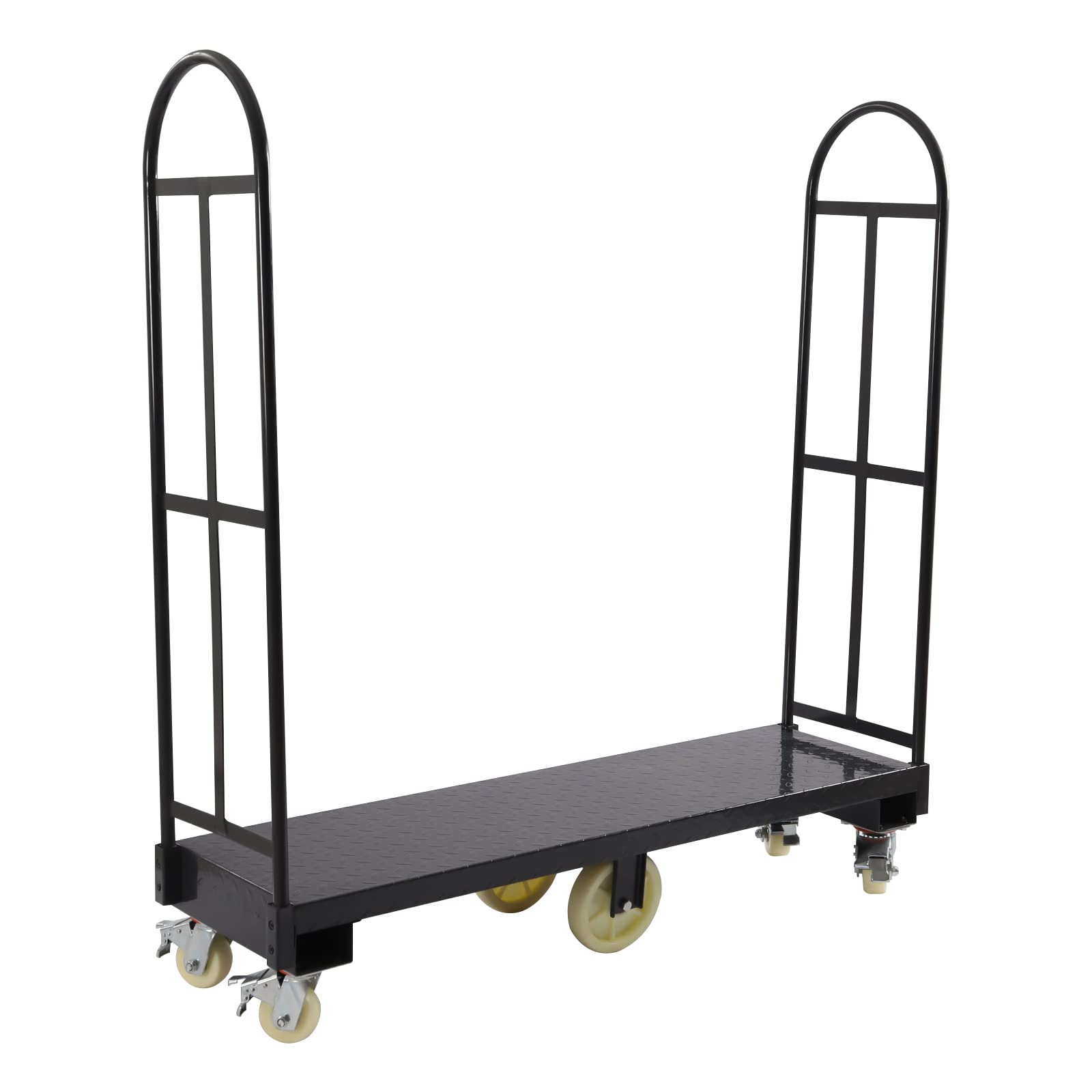 U-Boat Platform Truck Dolly 16" x 65 Heavy Duty Steel Platform Truck Dolly w/Removable Handles & Thick Steel Deck for Warehouses, Storage Rooms, Transportation Facilities, 2000Lbs