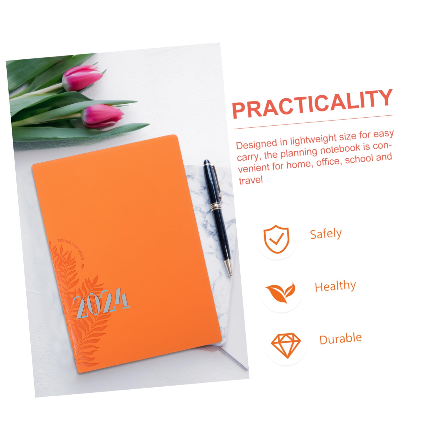 NUOBESTY Notebook Note Pad Notepad Calendar 23-24 Monthly Planner Daily Planner Teacher Planners and Lesson Planner Efficient Plan Pad School Planner Date Plan Pad A5 Soft Surface Schedules