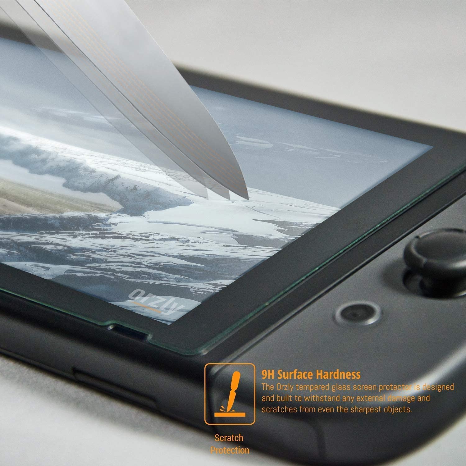 Orzly Nintendo Switch Carry Case and Glass Screen Protector - Bundle Pack