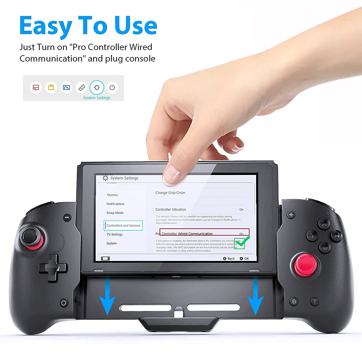 OIVO Switch Pro Controller Comfort Grip for Nintendo Switch, Switch Controller Gamepad with Turbo Vibration, Motion Control Fuctions for Nintendo Switch Handheld
