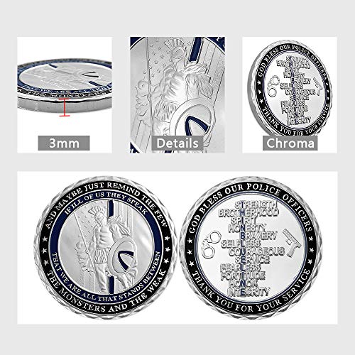 US Thin Blue Line Police Officers Spartan Warriors Challenge Coin Law Enforcement Souvenir Decoration Gift