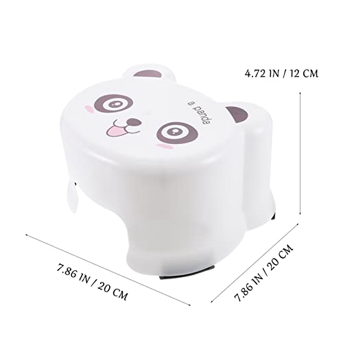 SECFOU Step Stool White Helper Pregnant Stool Plastic Living Step Anti- Home Cartoon and Foot Skid Room Chairs Non Stools Kitchen Training Toilet for Anti-Skid Bathroom Potty Supplies Round Ottoman