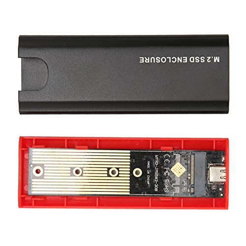 Yoidesu M.2 NVMe SSD Enclosure, USB3.1 Gen2 Type C M.2 PCIe NVMe M Key SSD Enclosure Adapter, 10Gbps Solid State Drive Enclosure for M.2 SATA NVMe 2230/2242/2260/2280 SSD(Black)