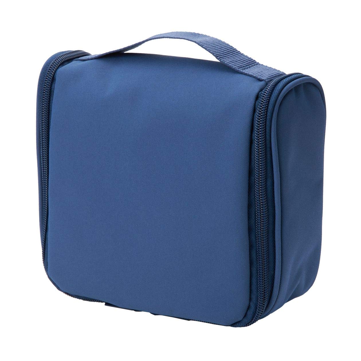 MUJI Polyester Hanging Travel Case, 16 cm Width x 19 cm Depth x 6 cm Height, Navy