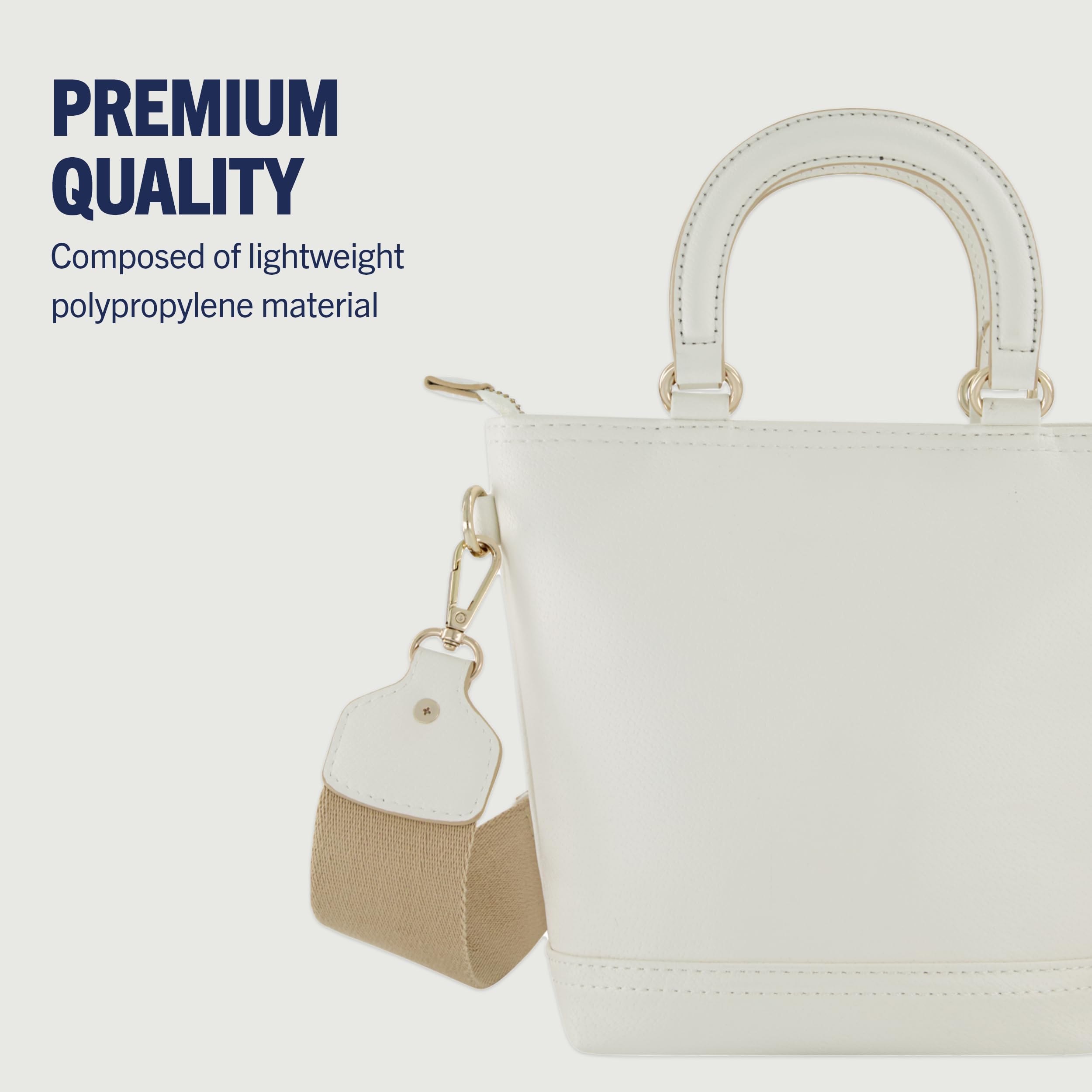 True Religion Women's Shoulder Bag Purse, Adjustable Crossbody Handbag with Horseshoe Logo Zipper, White