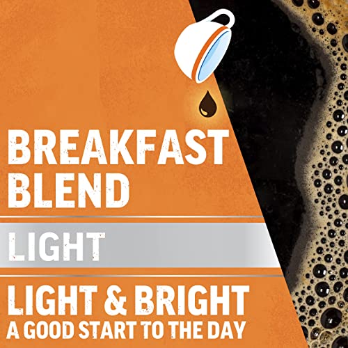 Maxwell House Breakfast Blend Ground Coffee, Light Roast, 11 Ounce Canister