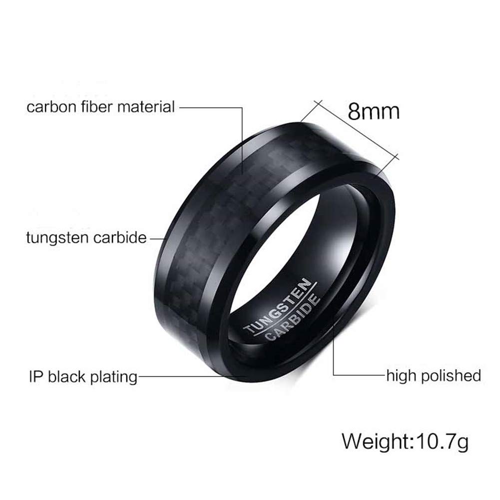 LOVERSRING Two Rings His and Hers Couple Ring Bridal Set His Hers Women Black Gold Filled Red Cz Man Tungsten Carbide Wedding Ring Band Set