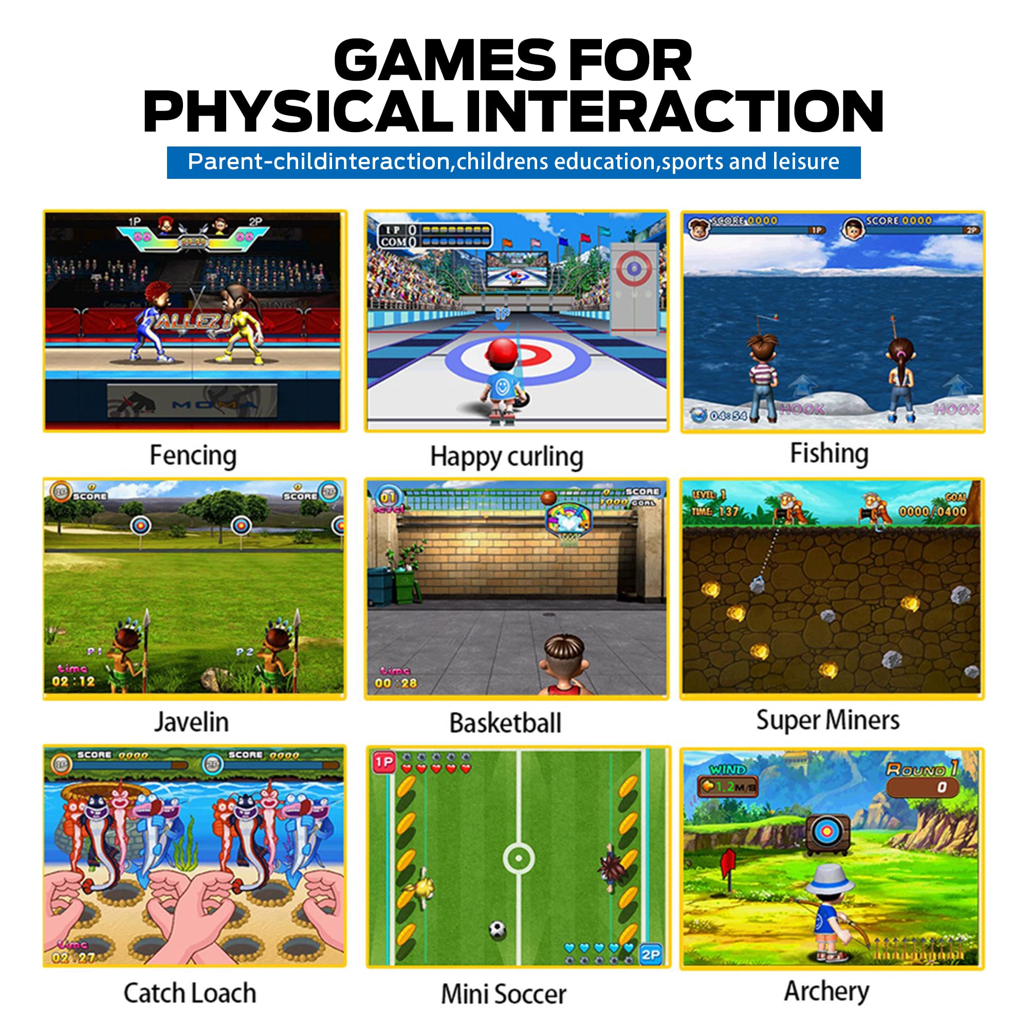 TV Game Consoles, Built in 61 Games, Retro Video Game Machine with 2.4G Wireless Handheld Gamepad Somatosensory Control, HDMI USB Plug and Play, Kid & Adult Interactive& Puzzle Game