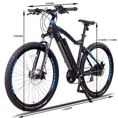 NCM Moscow Electric Mountain Bike eBike 624Wh 48V/13AH Matte Black 27.5"