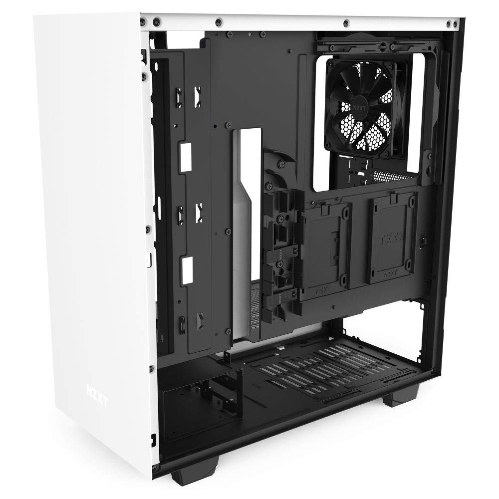 NZXT H510 - CA-H510B-W1 - Compact ATX Mid-Tower PC Gaming Case - Front I/O USB Type-C Port - Tempered Glass Side Panel - Cable Management System - Water-Cooling Ready - White/Black