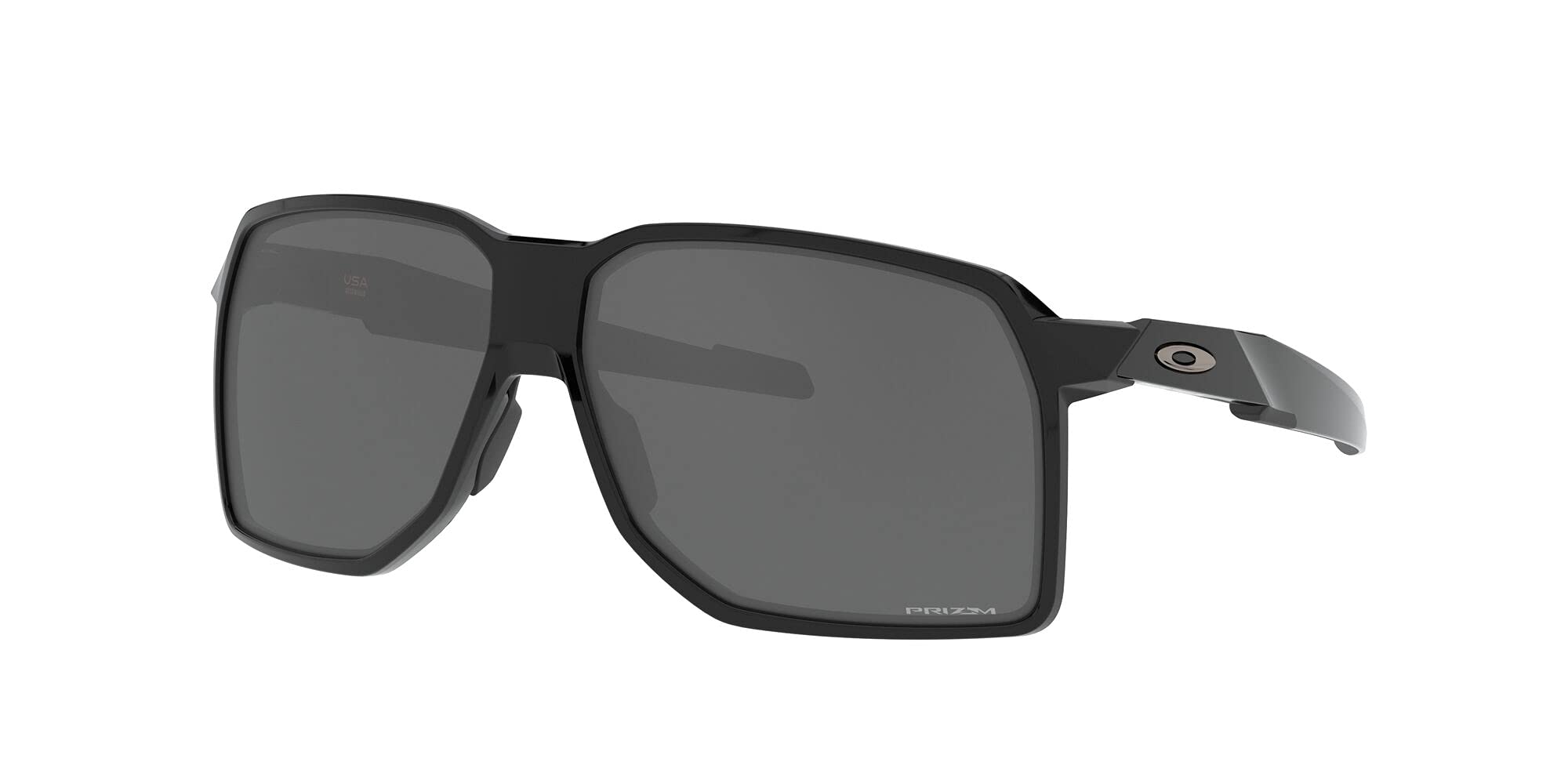 Oakley Men's OO9446 Portal Rectangular Sunglasses, Polished Black/Prizm Black, 62 mm