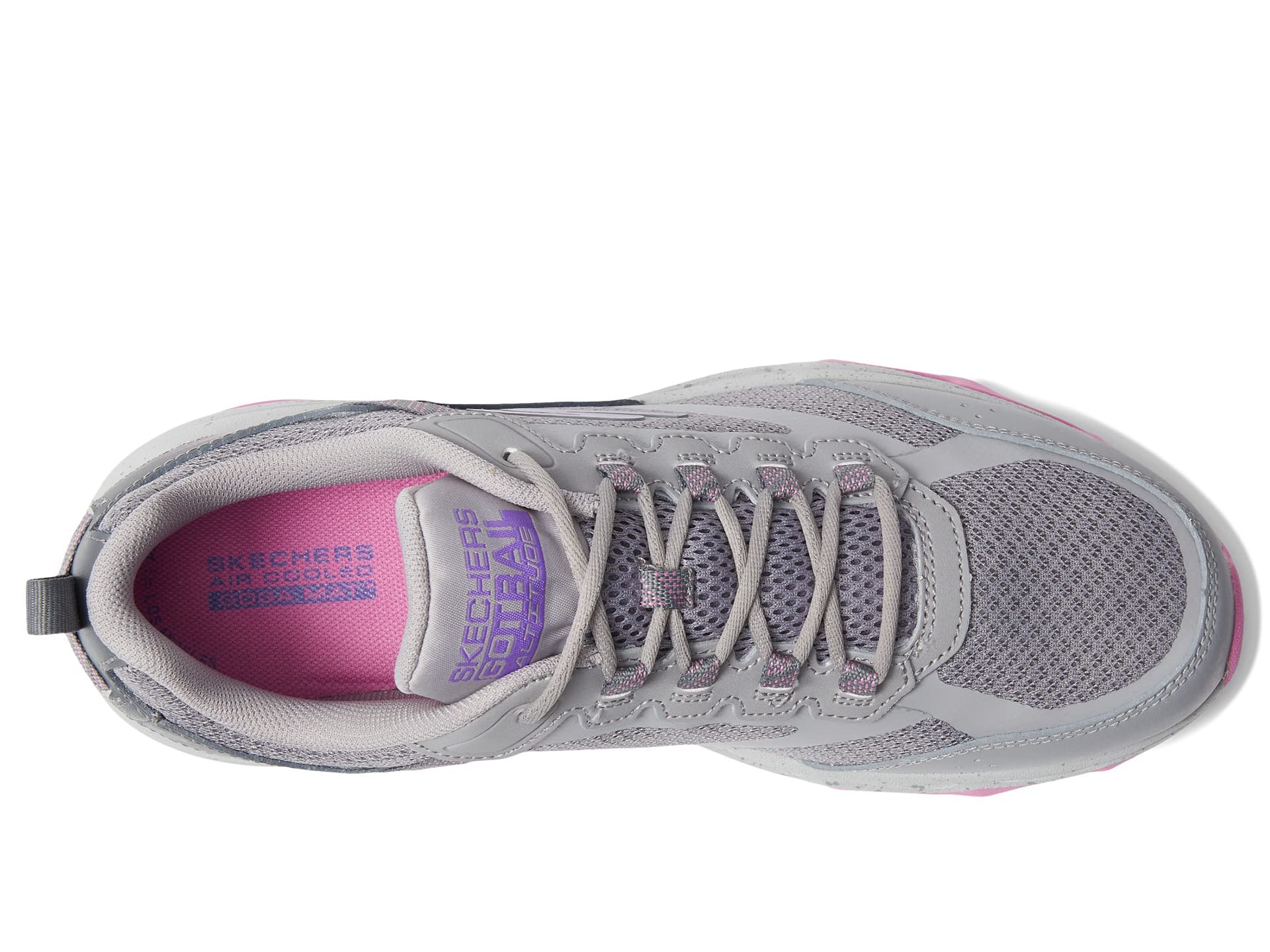 Skechers Women's GO Run Trail Altitude-Ridgeback Hiking Shoe, Gray/Pink, 8