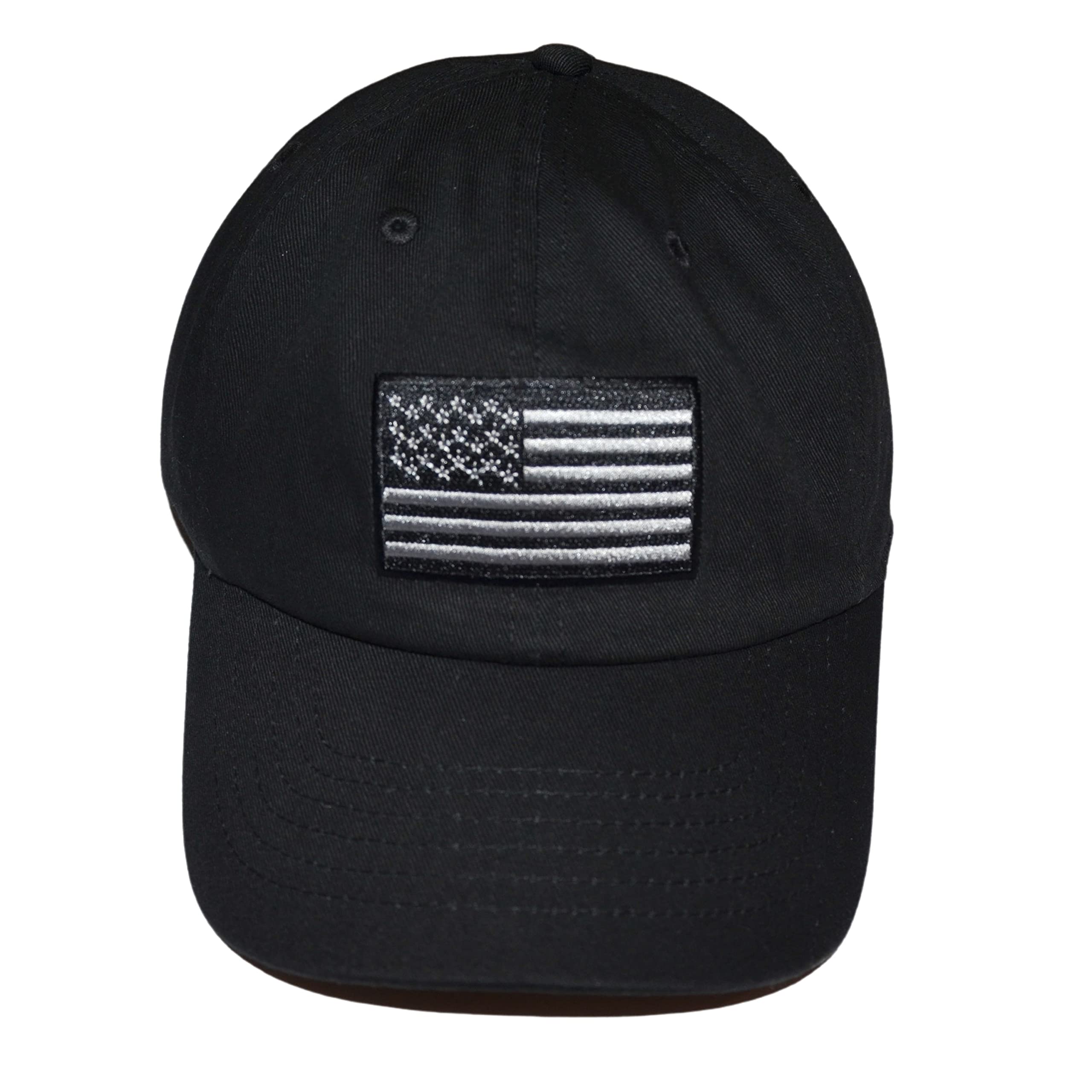 Newhattan American Flag Hat Camo Patriotic Hats USA Military Baseball Cap Unisex (B/W Camo)