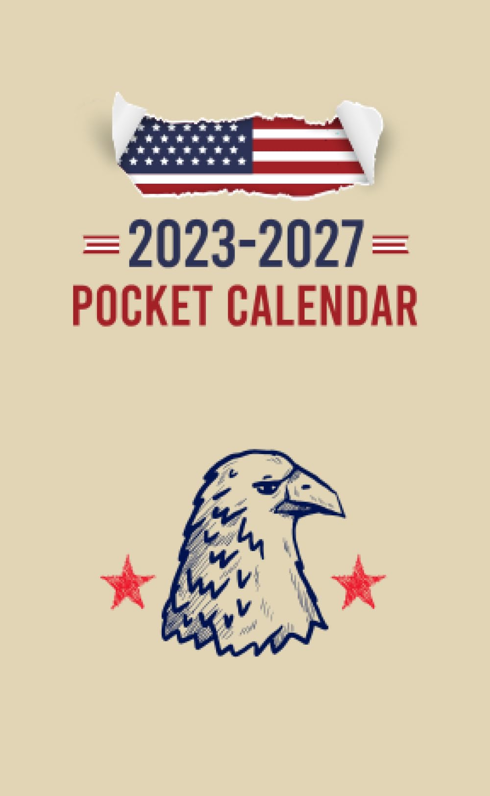 Pocket Calendar 2023-2027 For Purse Monthly Planner: 5 Years From July 2023 To December 2027 | US Themed Cover| Appointment Calendar Purse Size 4 x ... , Birthdays | Contact List | Password Keeper