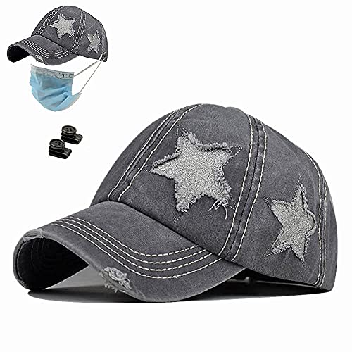 Running Golf Hiking Caps Sun Hats for Women Men American Embroidered Flag Hats with Button