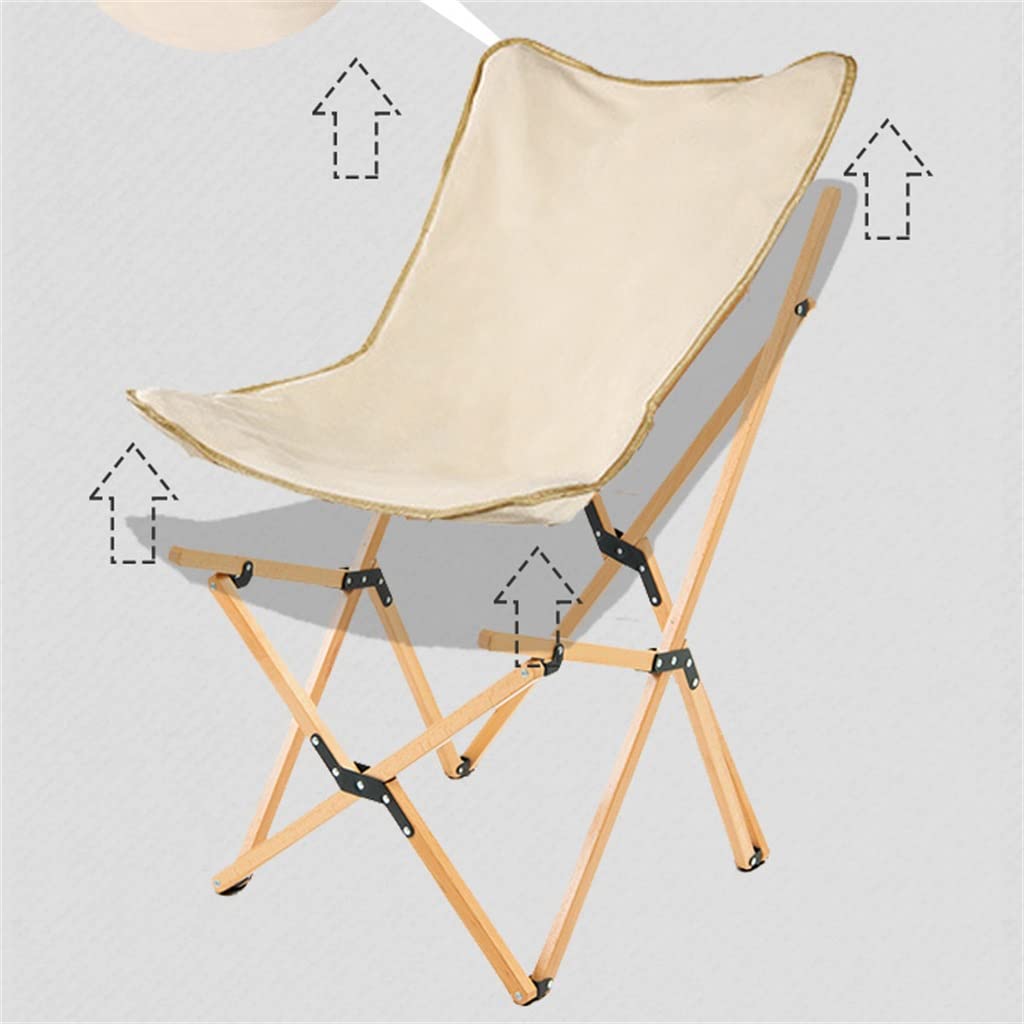SDFGH Folding Chair Chair Leisure Outdoor Camping Portable Beech Thickened Canvas Beach Chair Large Stool