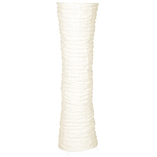OSALADI Floor Light Shade Modern Vertical Paper Lamp Shade Nordic Lamp Shade Replacement Floor Light Cover for Home, Beige