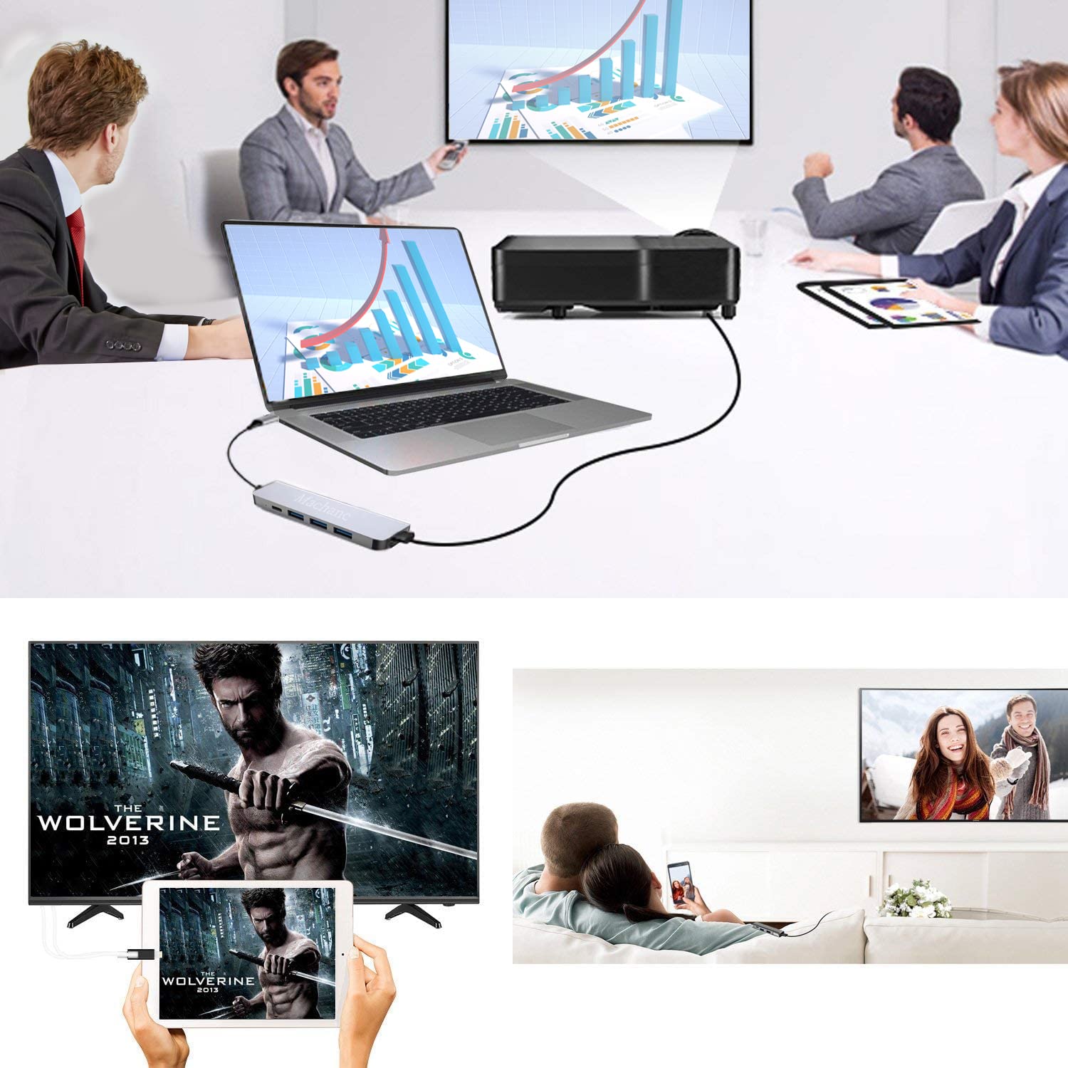 TV Docking Station for Steam Deck, OLED Switch, Nintendo Switch, Logitech G Cloud Gaming, Machanc 5-in-1 Hub Steam Deck Dock with HDMI 4K@30HZ TV Support, PD 3.0 Fast 100W Full Speed Charging