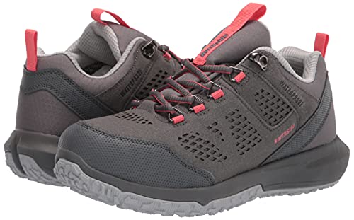 Northside Women's Benton Waterproof Hiking Shoe, Gray/Coral, 6.5